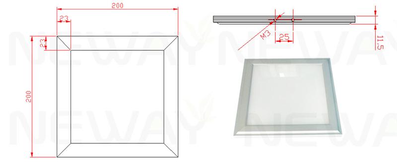 6W LED 200x200 Ceiling Panel Light,200x200mm led ceiling light panel ...